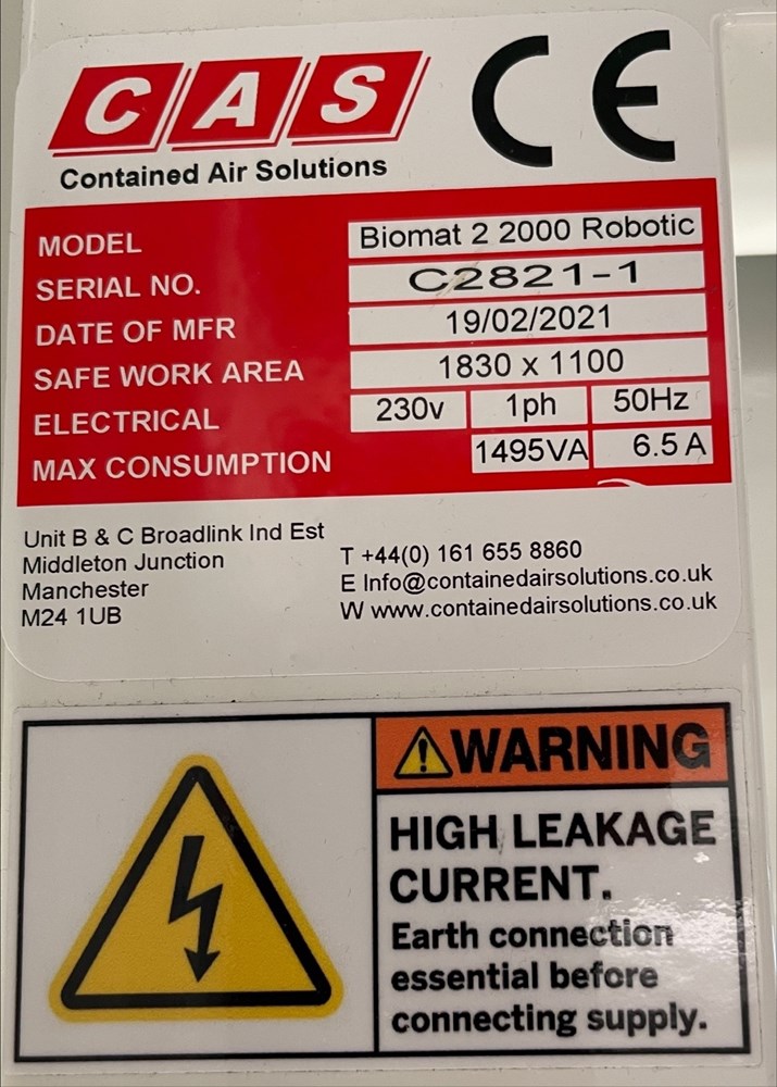 2x CAS Class 2- Biomat 2 (2021) - available on Warp It, reuse surplus ...