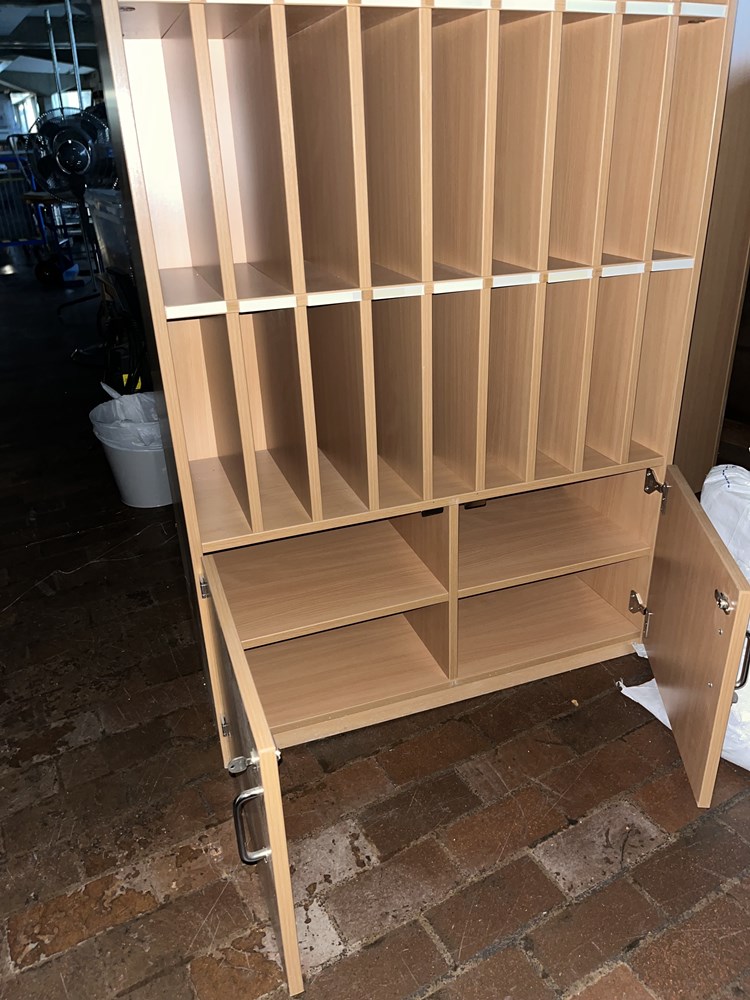 A4 File shelving unit with cupboards - available on Warp It, reuse ...