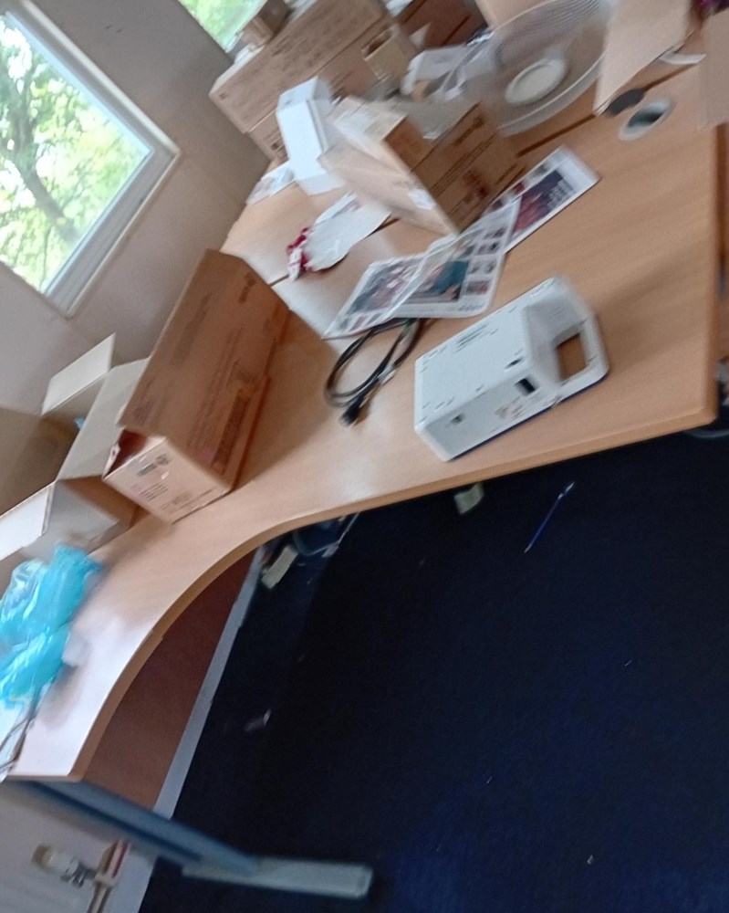 Large L-Shaped Desk - available on Warp It, reuse surplus assets within ...